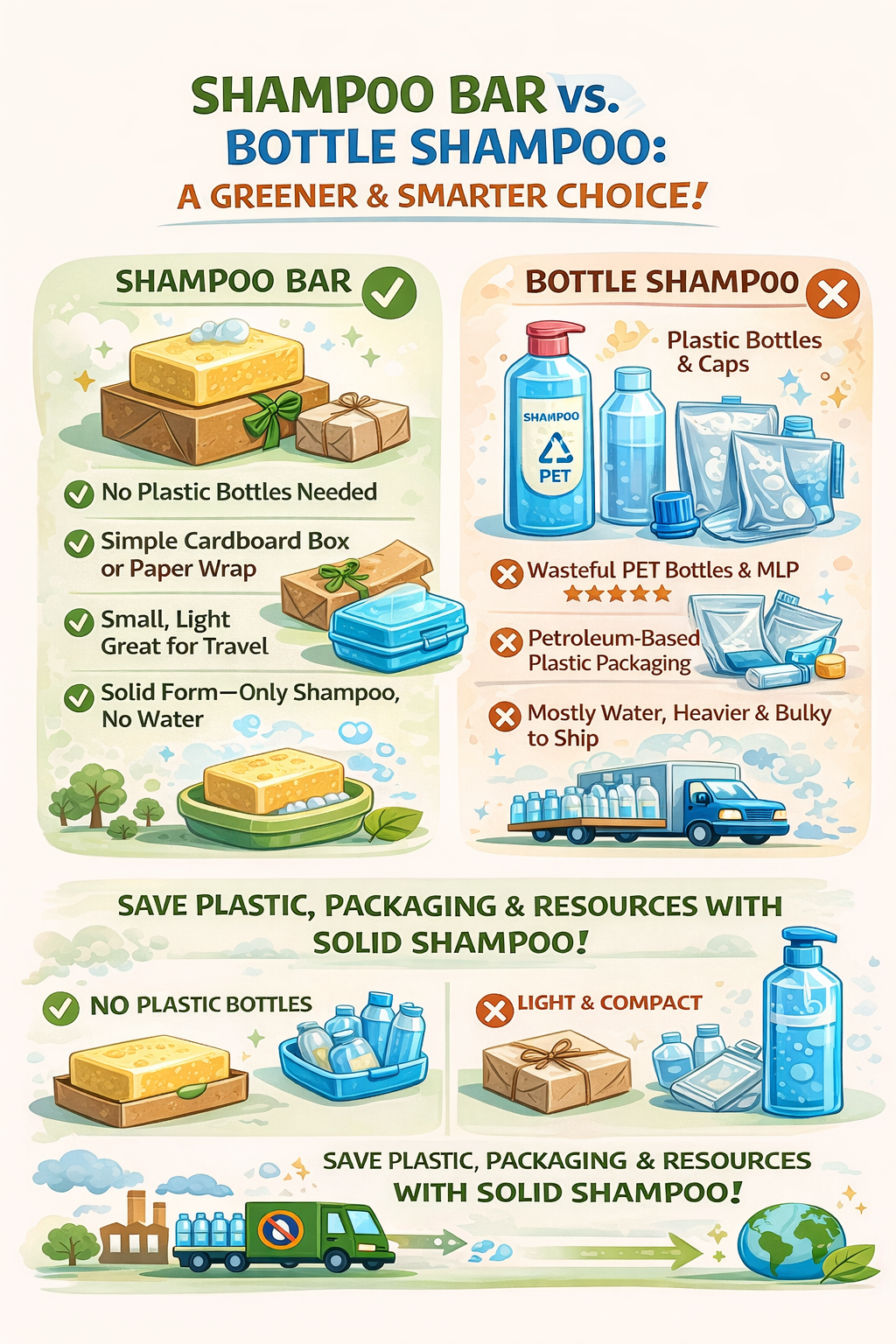 Shampoo Bars: How Solid Shampoo is Reducing Plastic Waste, Transport ...